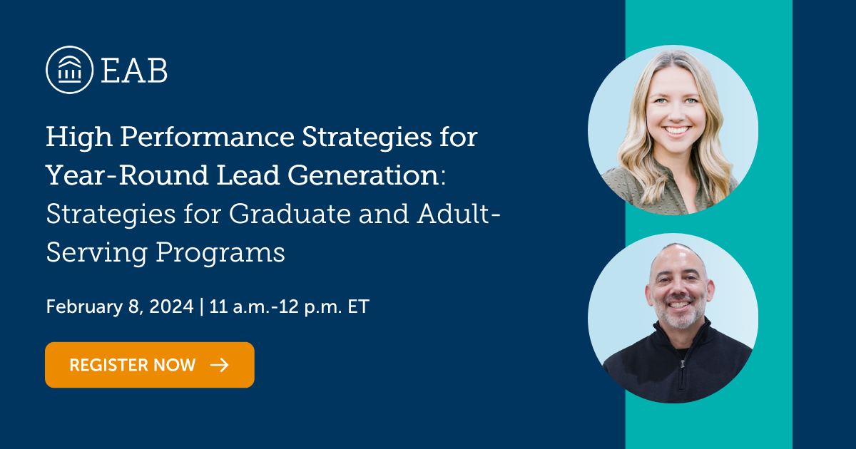 High-Performance Strategies for Year-Round Lead Generation | EAB